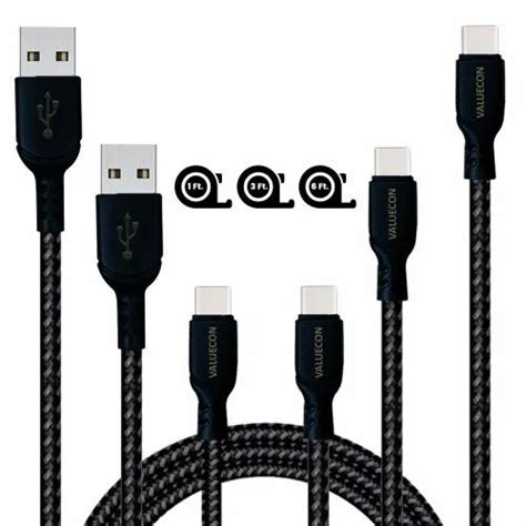 Extra Rugged C Type Usb Cable Sizes In Pack Foot Feet Feet Fast Charging