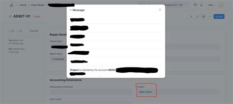 Mandatory Project Error In Asset Repair Even If Project Is Not Empty · Issue 32758 · Frappe