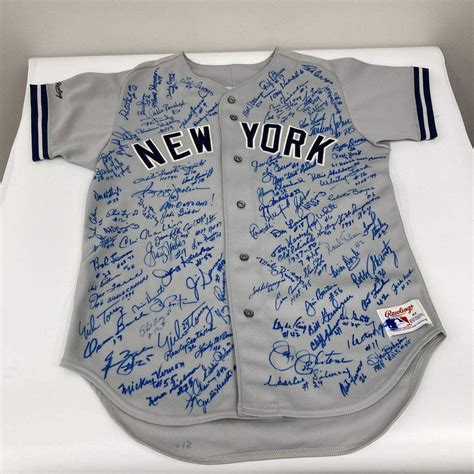 New York Yankees Legends Signed Mickey Mantle Jersey With 95 Signatures