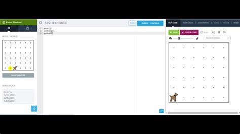 Codehs 115 Short Stack Youtube