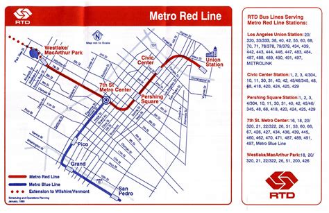 Transit Maps Historical Map Opening Of The Los Angeles Metro Red Line