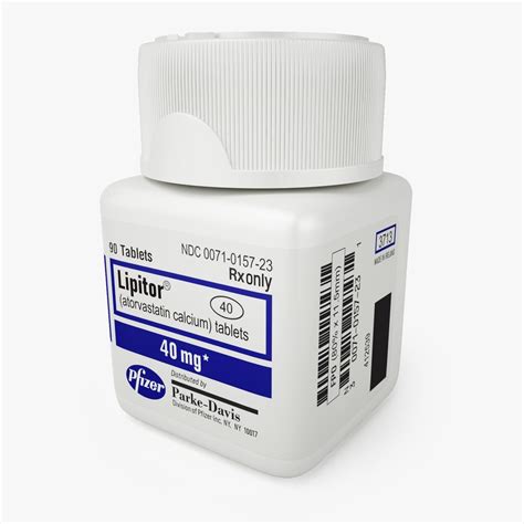 Medicine Pfizer Lipitor Tablets 3d Model Turbosquid 1379760