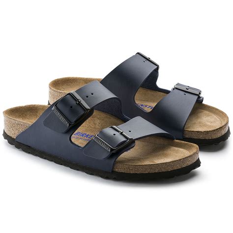 Compre Sandália Birkenstock Arizona Bf Soft Footbed Regular Azul
