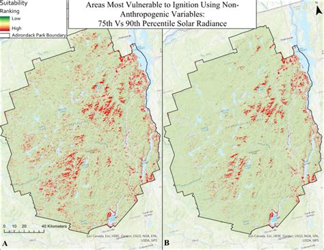 Areas Of Highest Wildfire Ignition Risk Of Non Anthropogenic Variables