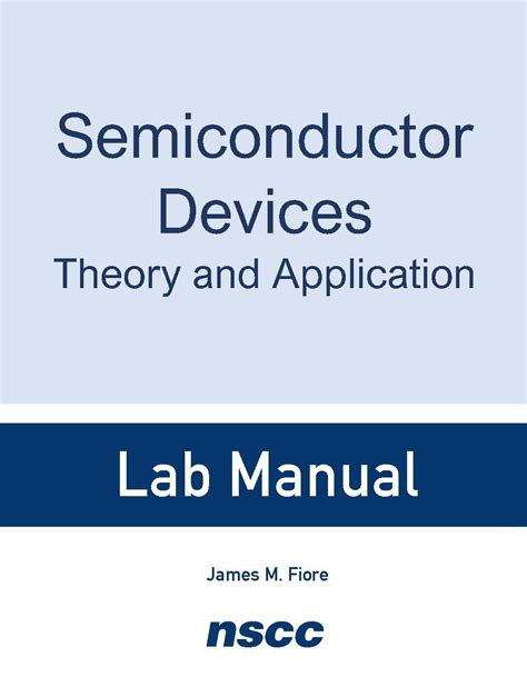 Semiconductor Devices Theory And Application Lab Manual Simple Book