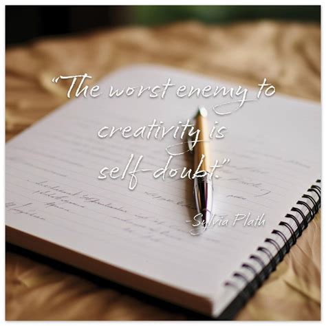 Sylvia Plath Poster The Worst Enemy To Creativity Is Self Doubt