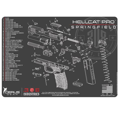 Hellcat Pro Schematic Cleaning Mat