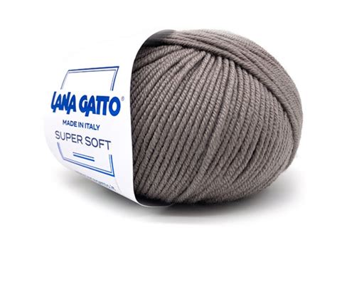 Пряжа для вязания Lana Gatto Super Soft тауп, 1 моток, 125 метров, 50 ...