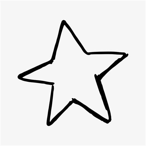 Cute Star Clipart Black And White
