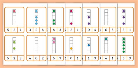 👉 Five Frame Counting Peg Matching Game Teacher Made
