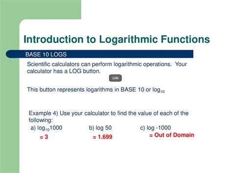 Introduction to Logarithmic Functions - ppt download