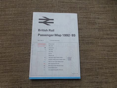 British Rail Passenger Network Map May 1992 93 £1 99 Picclick Uk