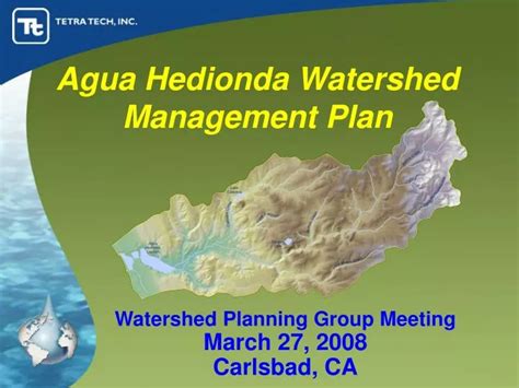 Ppt Agua Hedionda Watershed Management Plan Powerpoint Presentation