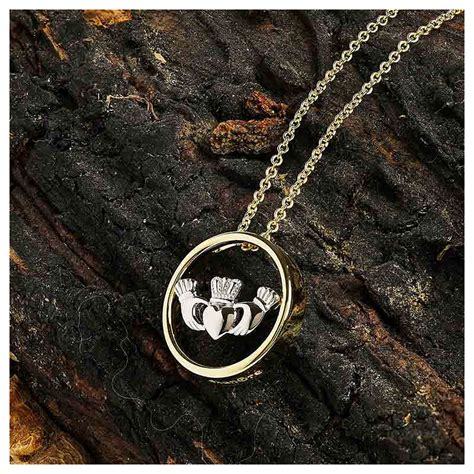 14kt Gold Vermeil Claddagh Necklace Scotland House Ltd