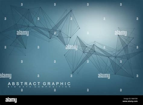 Geometric Abstract Vector With Connected Line And Dots Global Network