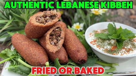 Authentic Lebanese Kibbeh Recipe Crispy Fried And Baked Kibbeh With