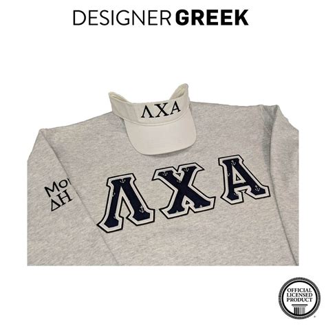 Lambda Chi Alpha Greek Gear Greek Letter Sweatshirt Satin Stitching