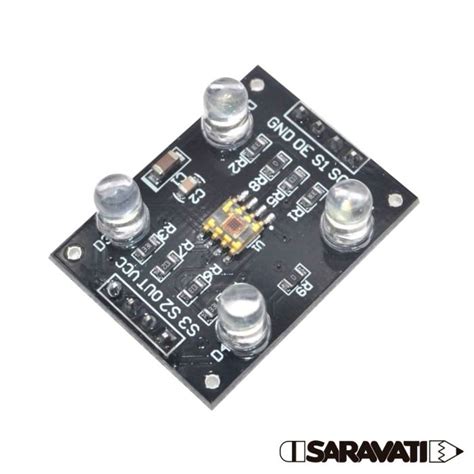 sensor de cor rgb tcs230 tcs3200 placa preta 8 pinos