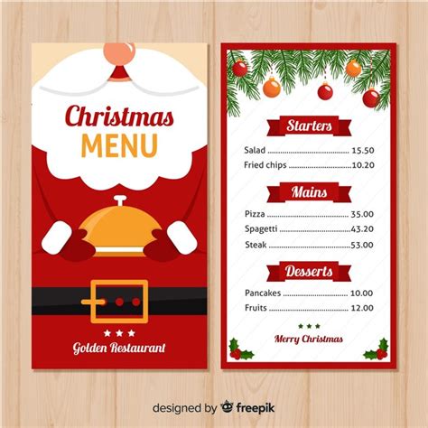 Images De Carte Menu Noel Pere Noel Téléchargement Gratuit Sur Freepik