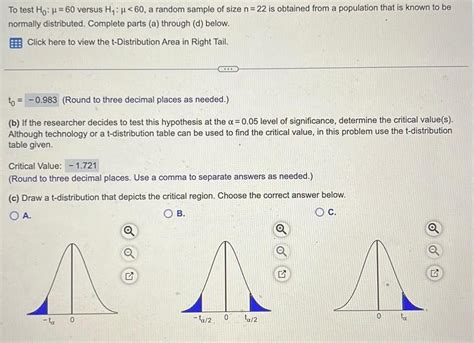 [answered] to test ho 60 versus h 60 a random sample of size n 22 is