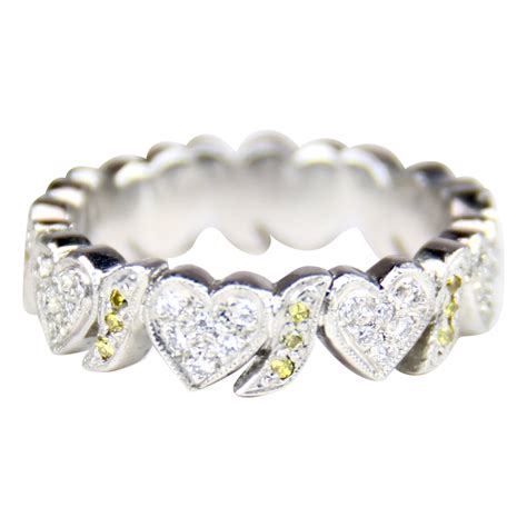Diamond Heart Eternity Band At 1stdibs Heart Diamond Eternity Band