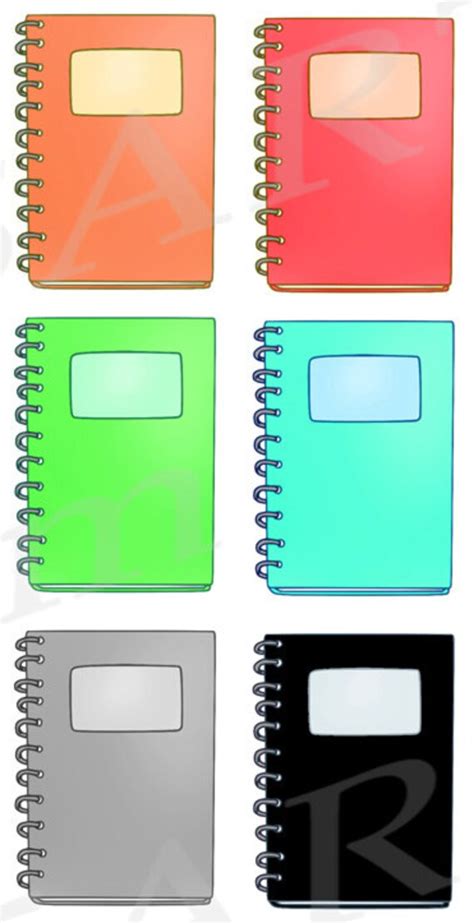 Spiral Notebook Page Clip Art