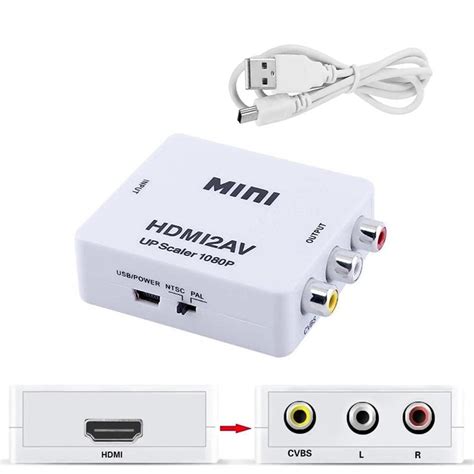 Переходник адаптер HDMI AV RCA тюльпан hdmi2av • TV4U.com.ua - ТВ приставки