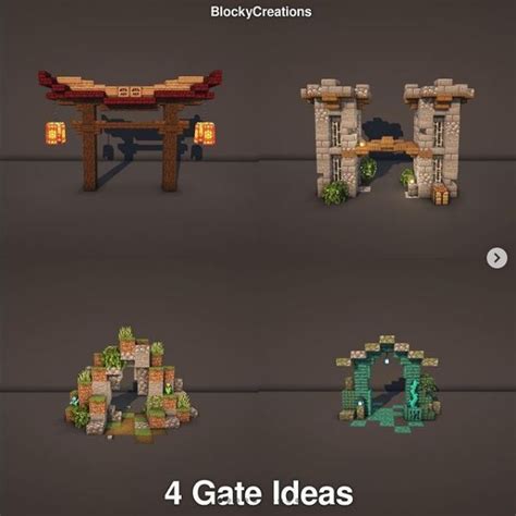 Minecraft Gate Ideas Creative Minecraft Gate Designs How To Build