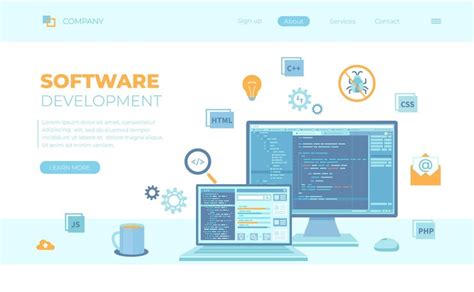Premium Vector Software Development Programming Engineering Program
