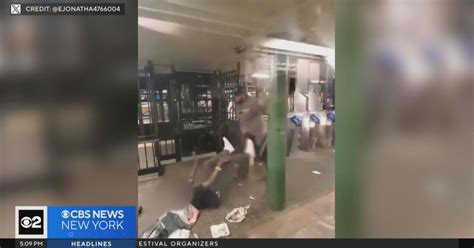 Caught On Camera Woman Brutally Beaten In Harlem Subway Station Cbs