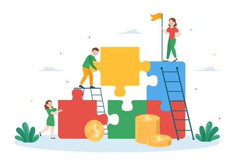 Challenge Illustration With Businessman Running To The Top Graph And