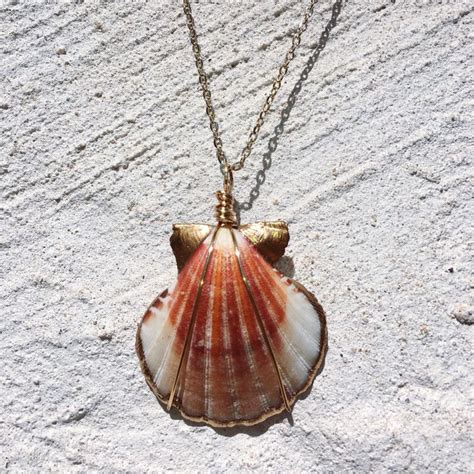 Rough Around The Edges Mermaid Shell In Gold Mermaid Shell Pendant