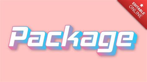 Package Text Effect Generator