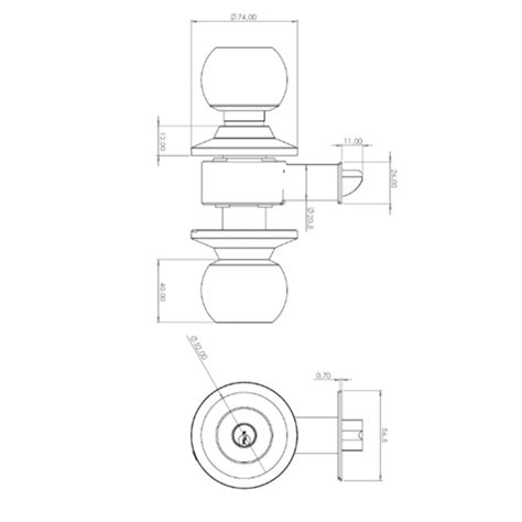 Cerradura Cilíndrica Oister 101 Simple Paso Odis