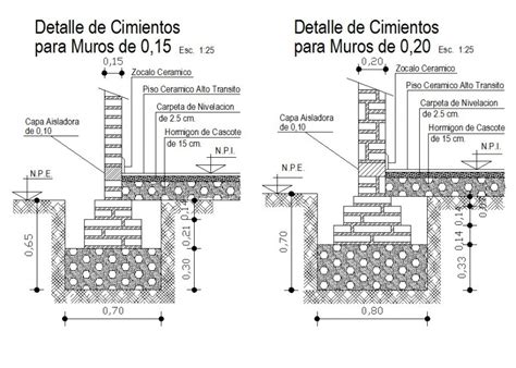 Wall Foundation Structure Detail 2d View Cad Construction Block Layout Dwg File