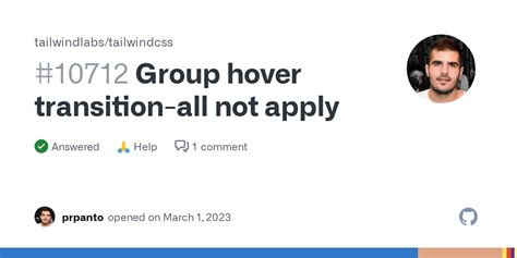 Group Hover Transition All Not Apply · Tailwindlabs Tailwindcss