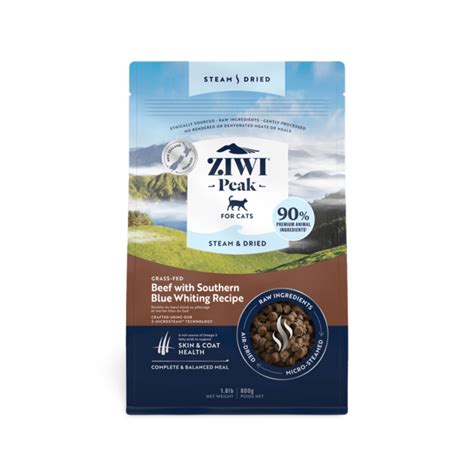 Buy Ziwi Peak Steam And Dried Grass Fed Beef With Southern Blue Whiting