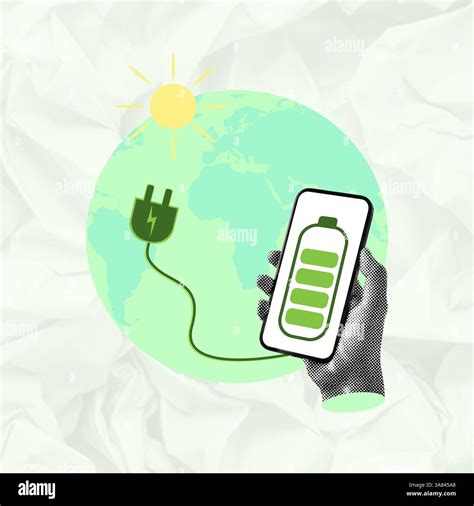 Sustainability And Renewable Energy A Digital Collage Showcasing The