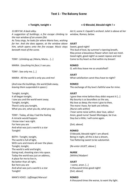 Romeo And Juliet Balcony Script Rewazine