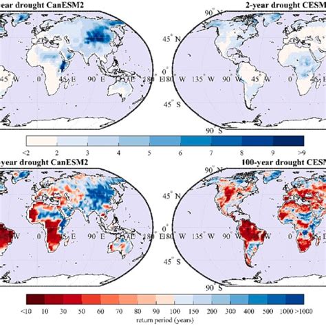 Drought Frequency Of Historical Short Term Extremely Severe Droughts Download Scientific