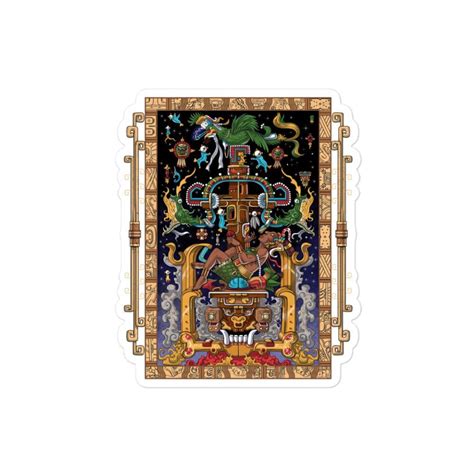 Mayan King Pakal Sarcophagus Sticker Ancient Maya Civilization Decal