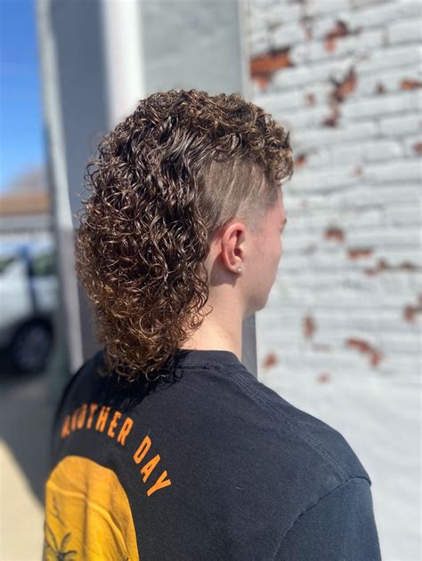 Perm Mullet Hair And Beard Styles Permed Hairstyles Curly Hair Men