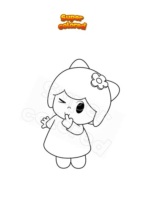 Coloring Page Pocoyo Bea