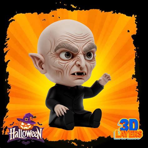 🎃 Chibi Nosferatu Halloween・ Stl File For 3d Printing・cults
