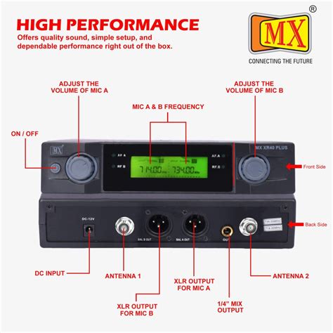 MX Professional Fixed Frequency Series Wireless Cordless Microphone With Handheld Mics For