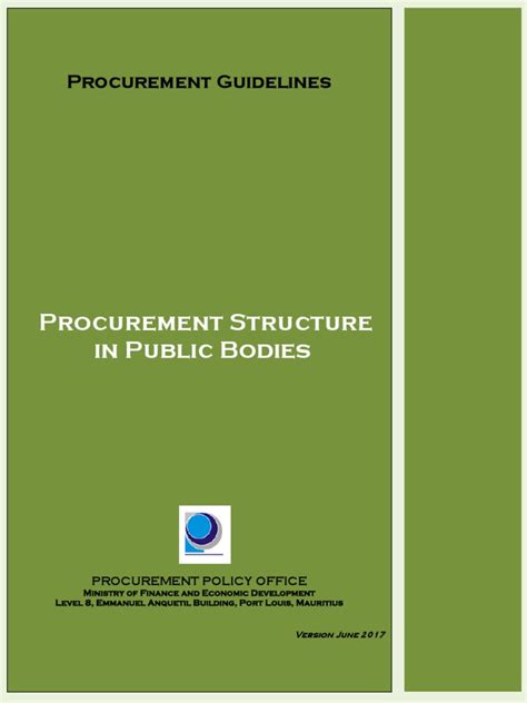 Procurement Structure In Public Bodies Pdf
