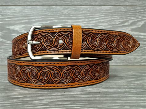 Custom Made Belt Custom Tooled Leather Belts Kxvg