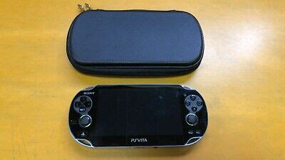 Playstation Ps Vita Wi Fi Console Crystal Black Oled Pch 1000 Za01 With