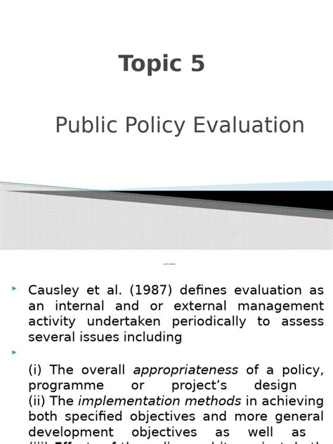 policy evaluation pdf