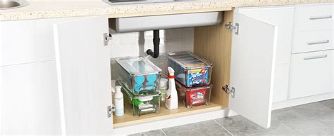 Audend Clear Stackable Storage Bins With Lids 4 Pack